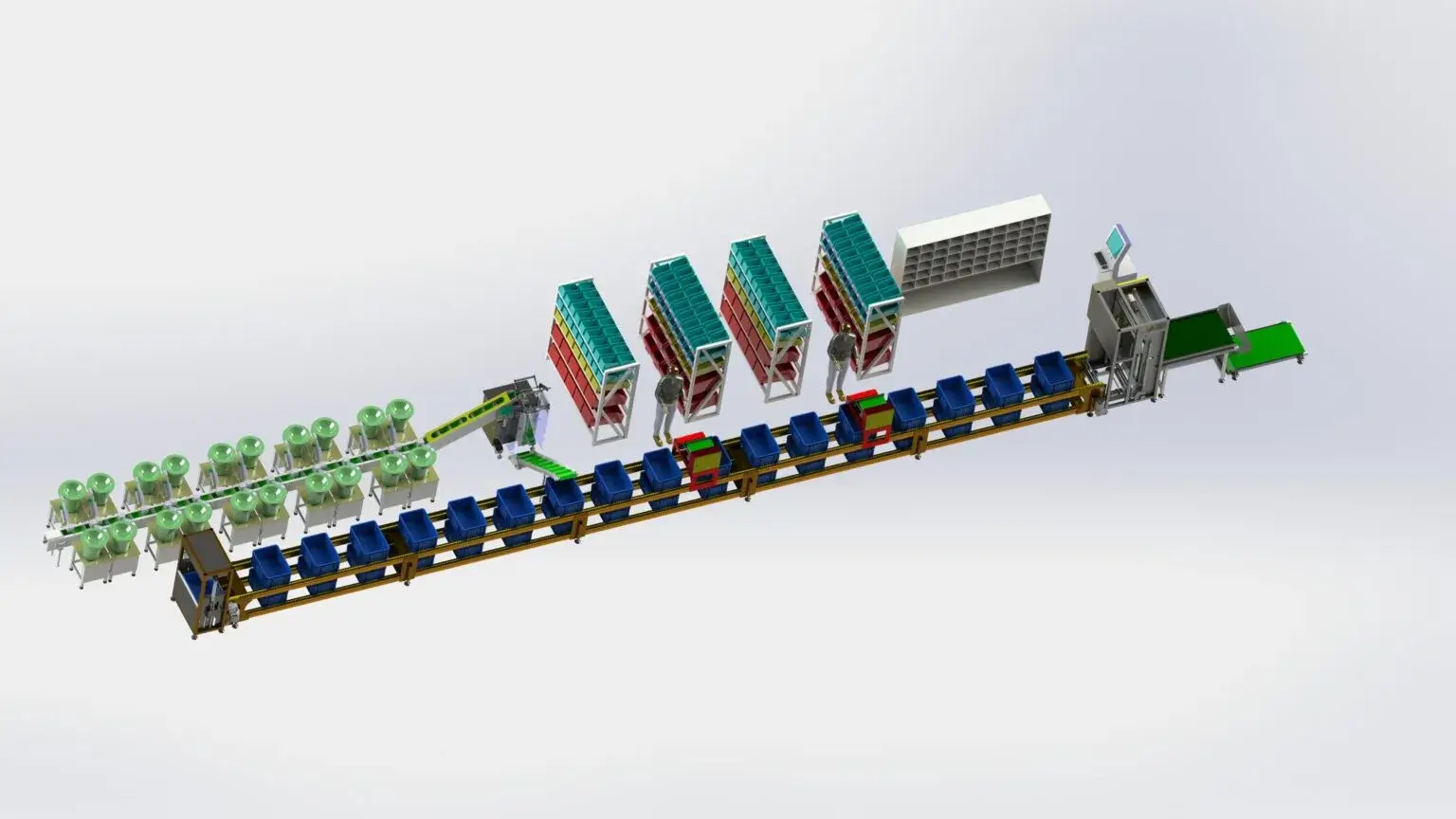 Hardware sorting and packing line - Feiyu Packing Machine